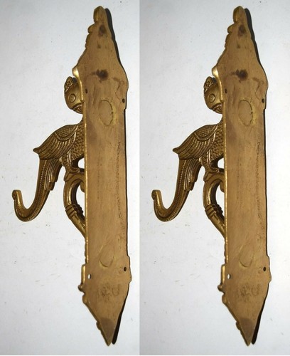 Brass Cockatoo Design Wall Hooks Royal Peacock Door Mount With Carved ...