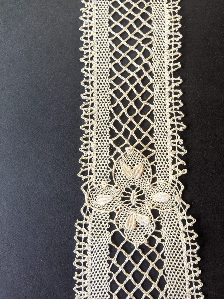 EXCEPTIONAL 19TH C HAND MADE MILANESE LACE LAPPET /STOLE FOR DRESS | eBay