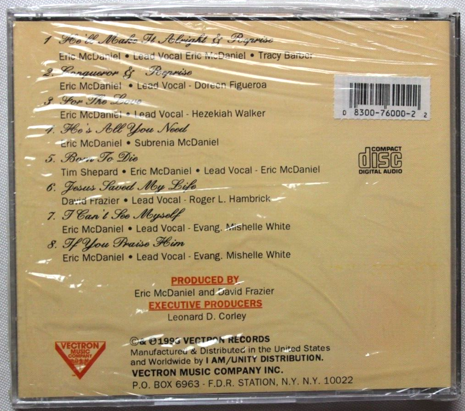 ERIC MCDANIEL HE'LL MAKE IT ALL RIGHT [NEW CD] CHRISTIAN GOSPEL WORSHIP ...