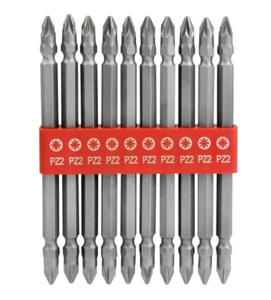 Dekton Double Ended Power Bit Set 10 Piece Bits Handy Rubber Housing ...