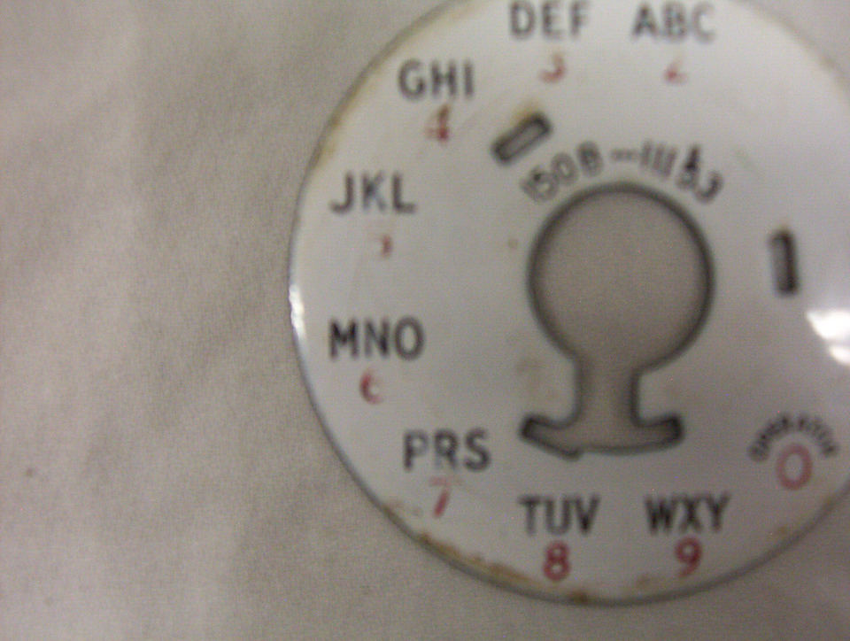Set of five original Western Electric porcelain dial plates dated 1953 ...