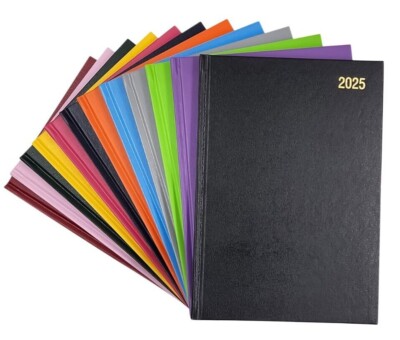 2025 A4 Week To View Diary Full Year Planner Desk Organiser Office ...