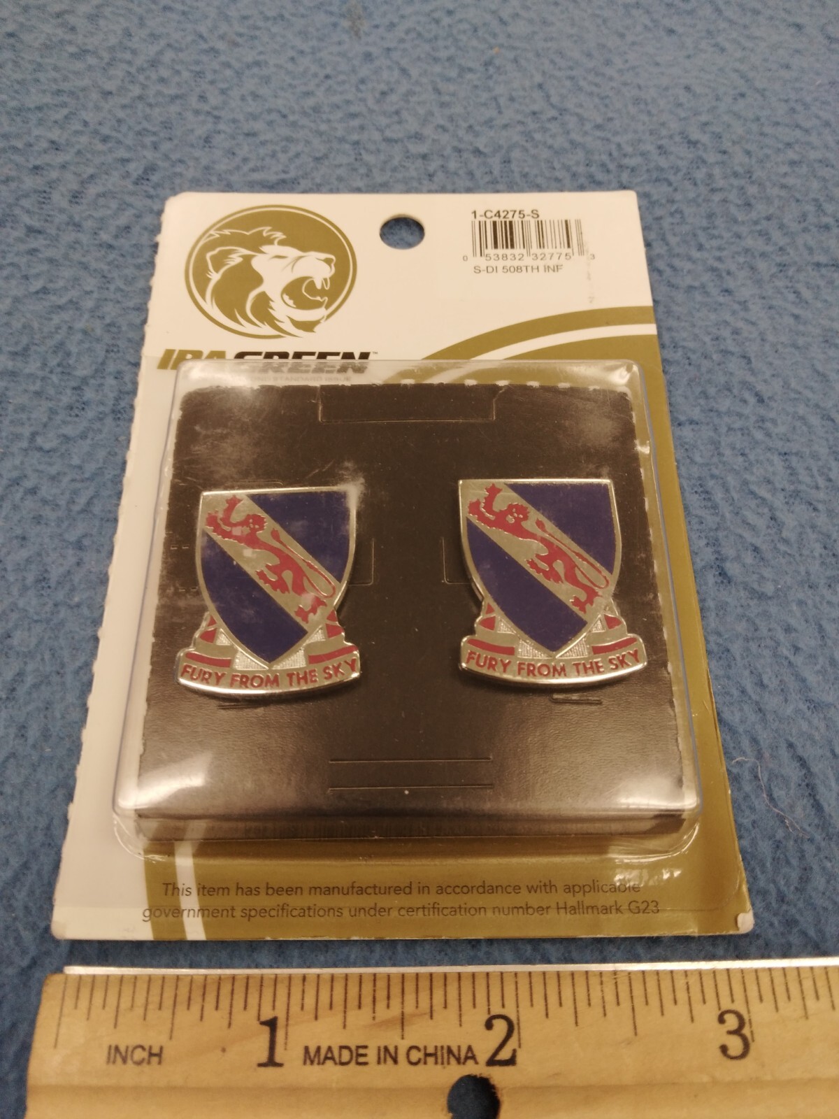 PAIR OF IRA GREEN - US Army 508th INFANTRY DUI Crest - NEW G- 23 | eBay