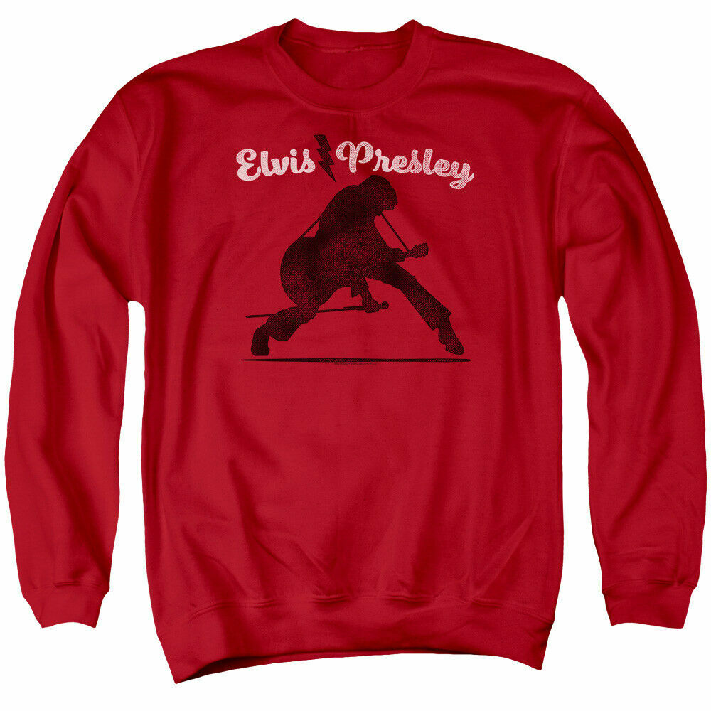 ELVIS PRESLEY OVERPRINT Licensed Adult Hooded and Crewneck Sweatshirt ...
