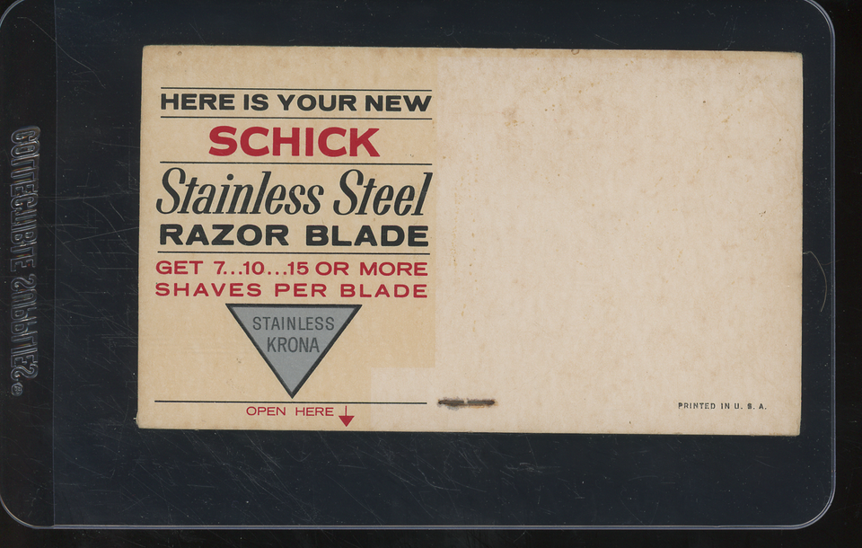 Schick KRONA Stainless Razor Blade Advertising Sample Pack NOS | eBay