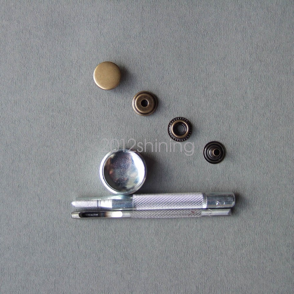 Heavy Duty Brass Snaps Fastener Popper 15mm 201 Press Stud 3 color with ...