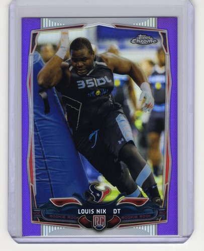 LOUIS NIX 2014 TOPPS CHROME NFL PURPLE REFACTOR ROOKIE CARD #153 NOTRE ...