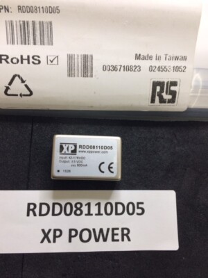 RDD08110D05 XP POWER DC DC CONVERTER +/-5V 8W THROUGH HOLE ROHS 1 UNIT ...