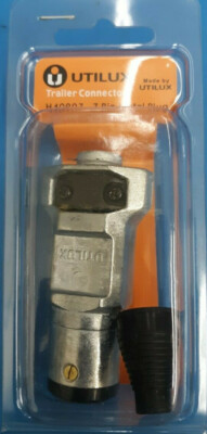 TE UTILUX H40907/D1 TRAILER CONNECTOR PLUG 7 PIN SMALL ROUND METAL | eBay