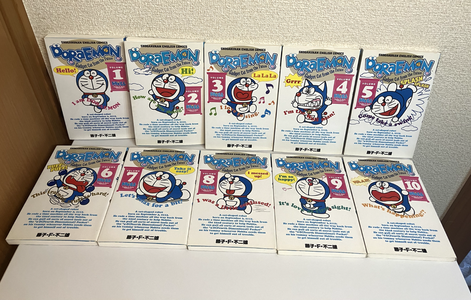 Doraemon English Translation Version Vol. 1-10 Comic Book Lot Set Anime ...