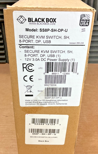 BlackBox Secure KVM Switch 8 port SS8P-SH-DP-U ️️ ️️ NEW! SEALED! ️️ ️️ | eBay