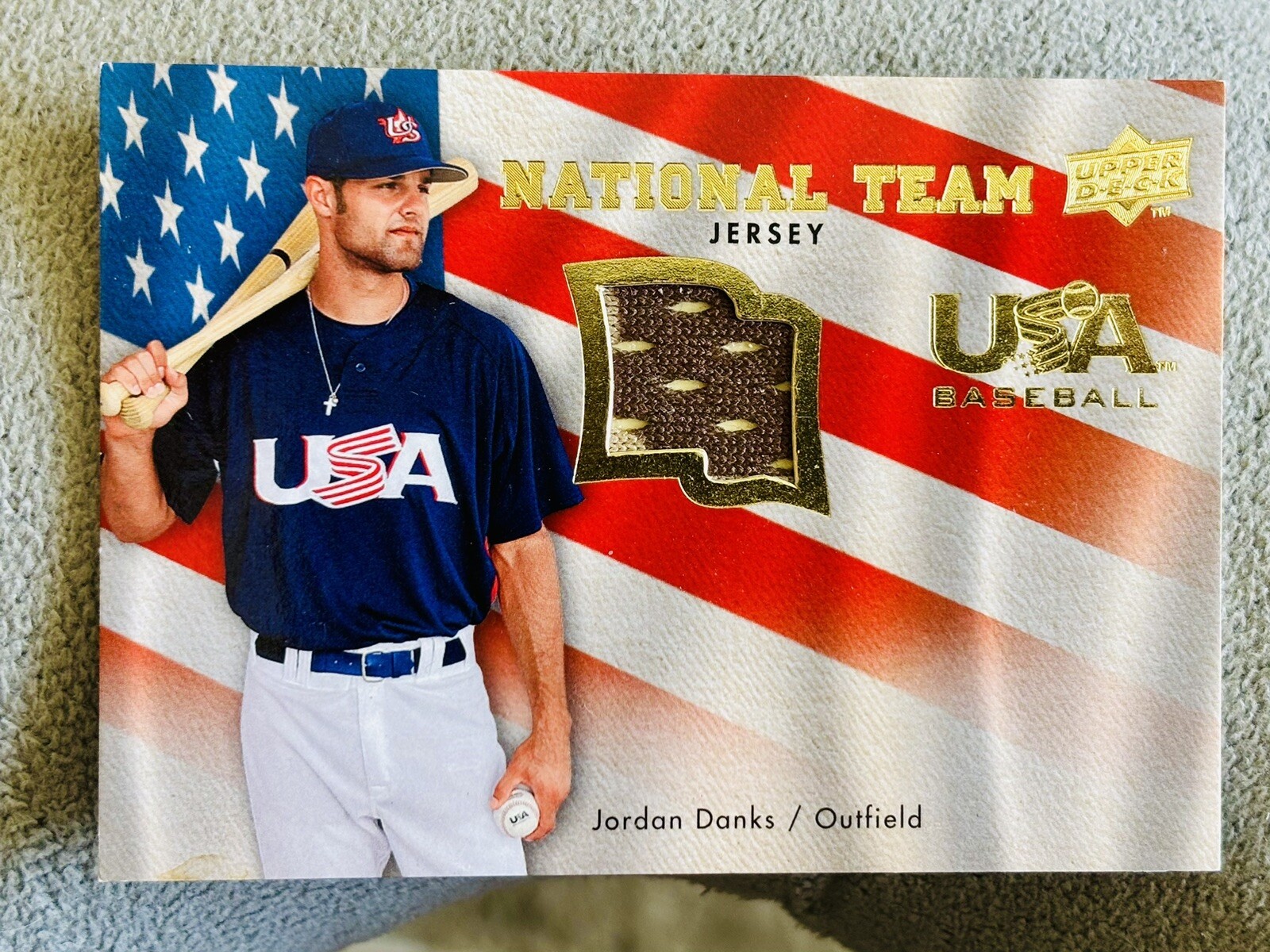 USA Baseball National Team Jersey Jordan Danks Upper Deck 2008 #USA-JD ...