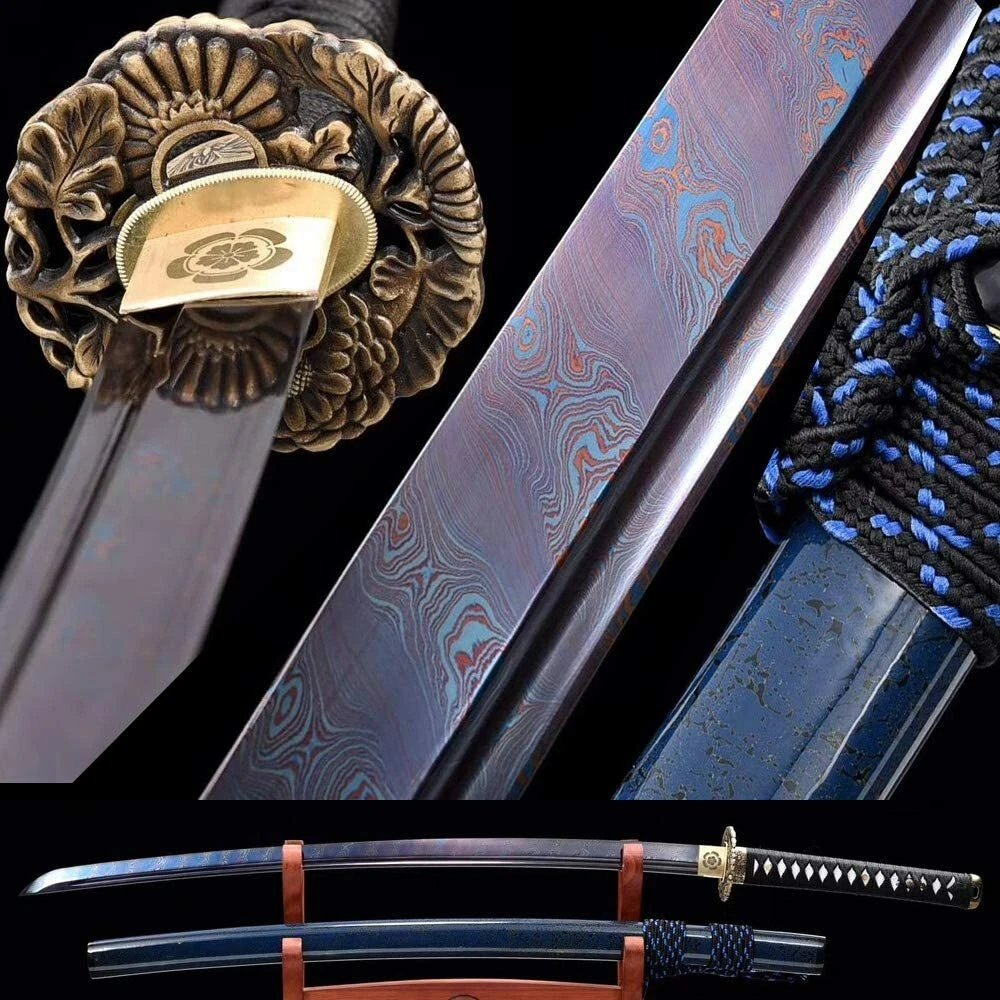 Damascus Steel Samurai Sword