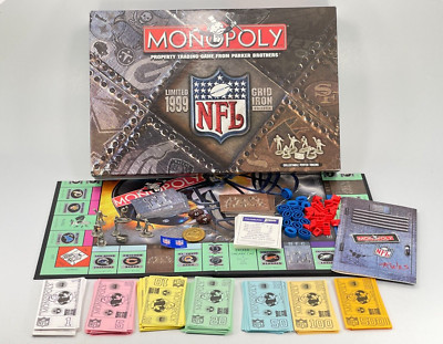 Vintage 1999 Monopoly Limited Grid Iron Edition Board Game NFL Football ...