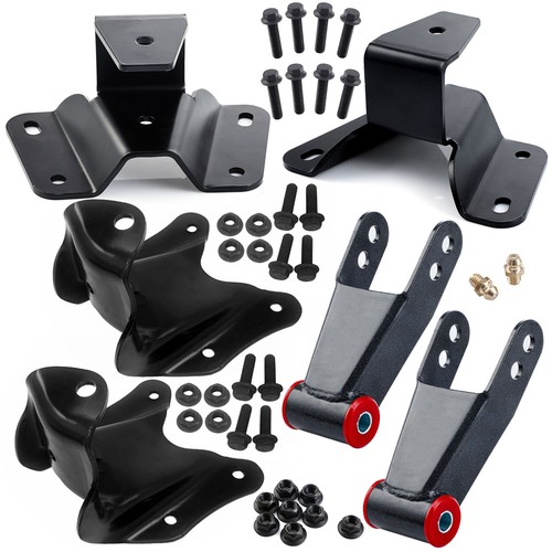 For F150 86-96 4" Drop Kit Leveling Lowering Shackles Rear Front ...