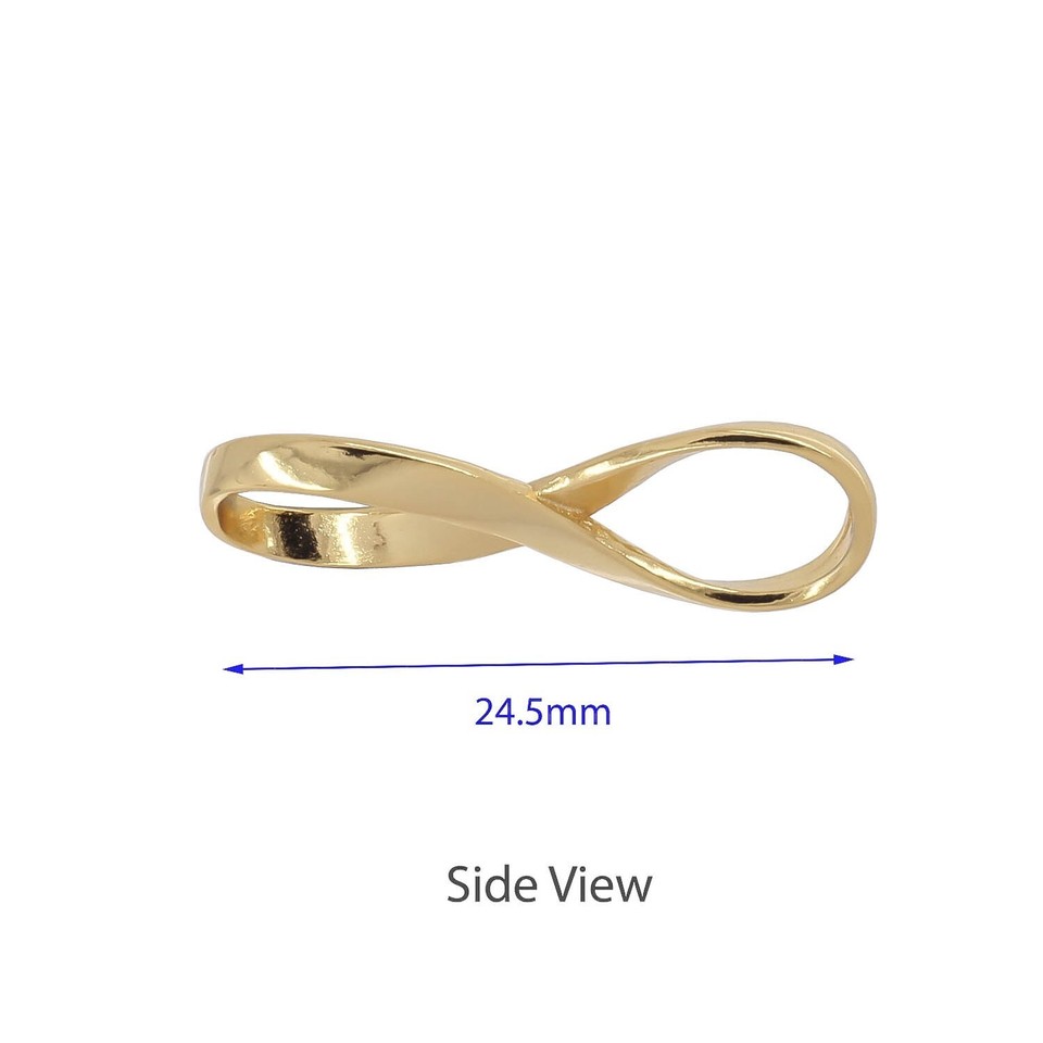 Gold Plated Sterling Silver Infinity Figure 8 Pendant / Link Connector ...
