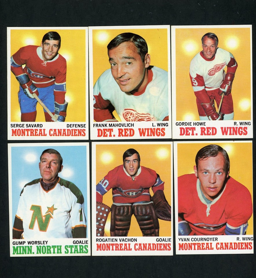 1970-71 TOPPS HOCKEY COMPLETE SET (132) MOSTLY CREASE FREE INC ORR HOWE ...