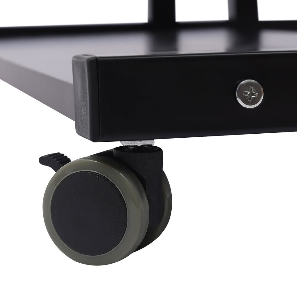 Rolling Laptop Desk Adjustable Height Office Computer Table Stand Up Workstation | eBay