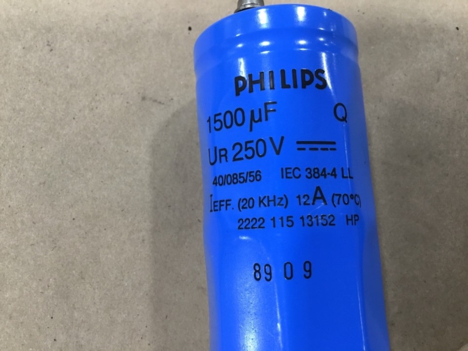 Philips 2222 115 13152 Capacitor 250V 1500UF 12A #021E2 | eBay