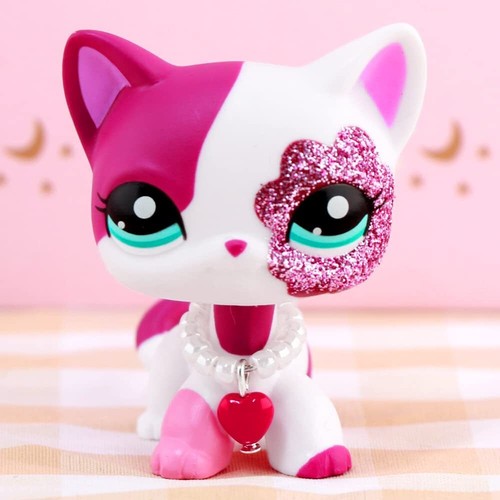 Pet Shop LPS Shorthair Cat 2291,lps Collectable Pink & White Cat Pet ...
