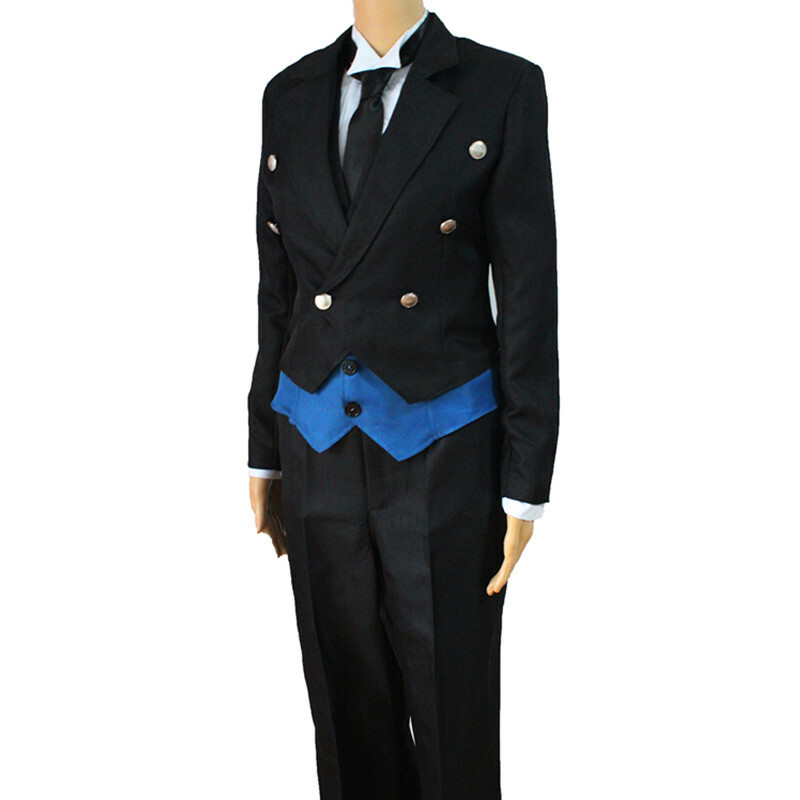 Anime Black Butler Kuroshitsuji Sebastian Michaelis Uniform Cosplay ...
