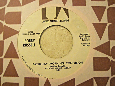 45-rpm- United Artists / Bobby Russell / Saturday Moring Confusion ...