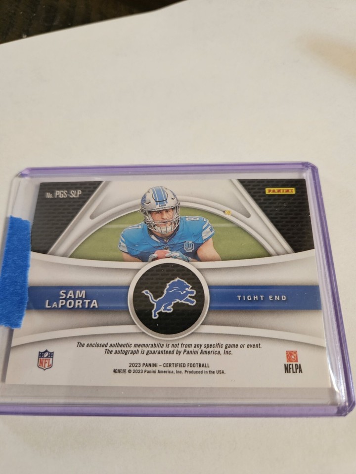 2023 CERTIFIED PATCH AUTO PIECE OF THE GAME LIONS SAM LAPORTA SSP /149 AUTO | eBay