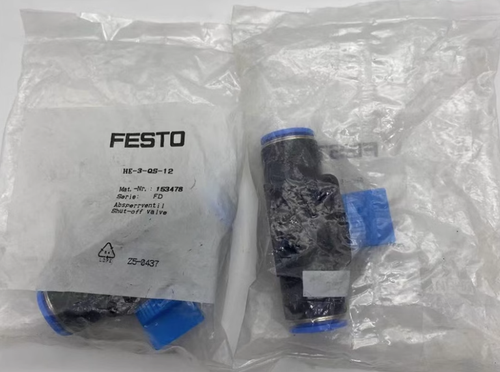 One FESTO HE-3-QS-12 153478 Stop Valve New Expedited Shipping | eBay