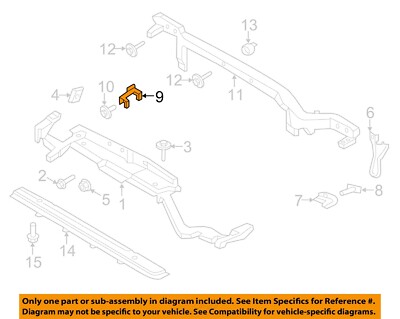 FORD OEM 15-23 Edge Radiator Support Radiator Support-Mount Bracket ...