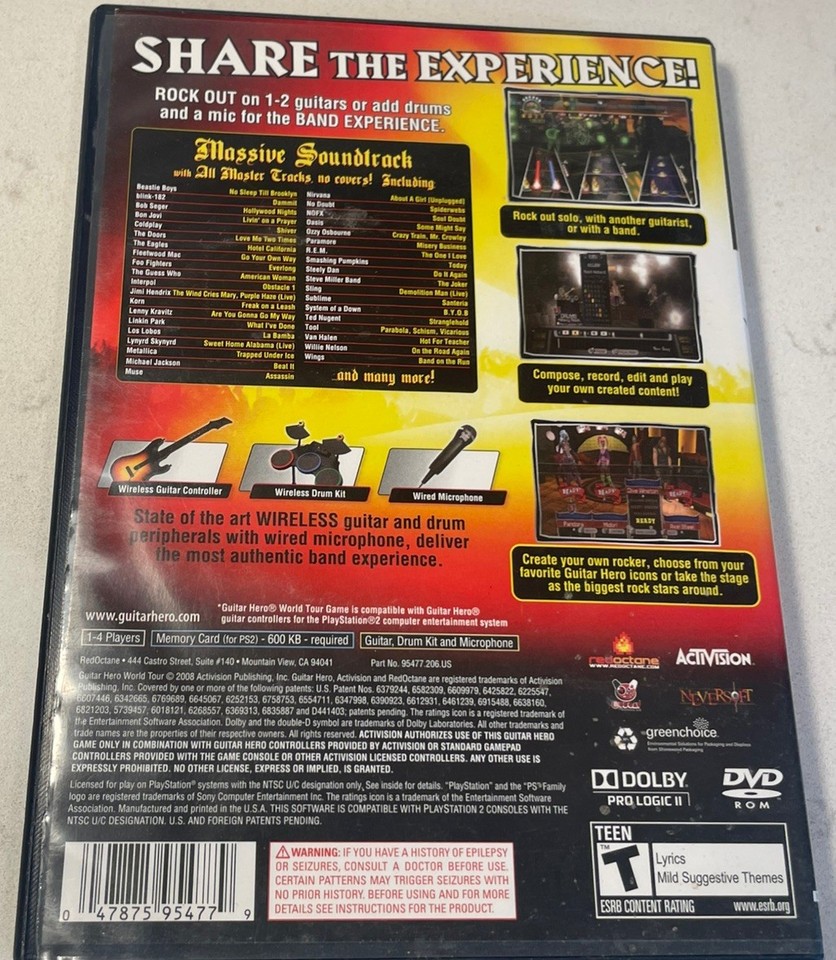 Guitar Hero World Tour PS2 PlayStation 2 | eBay