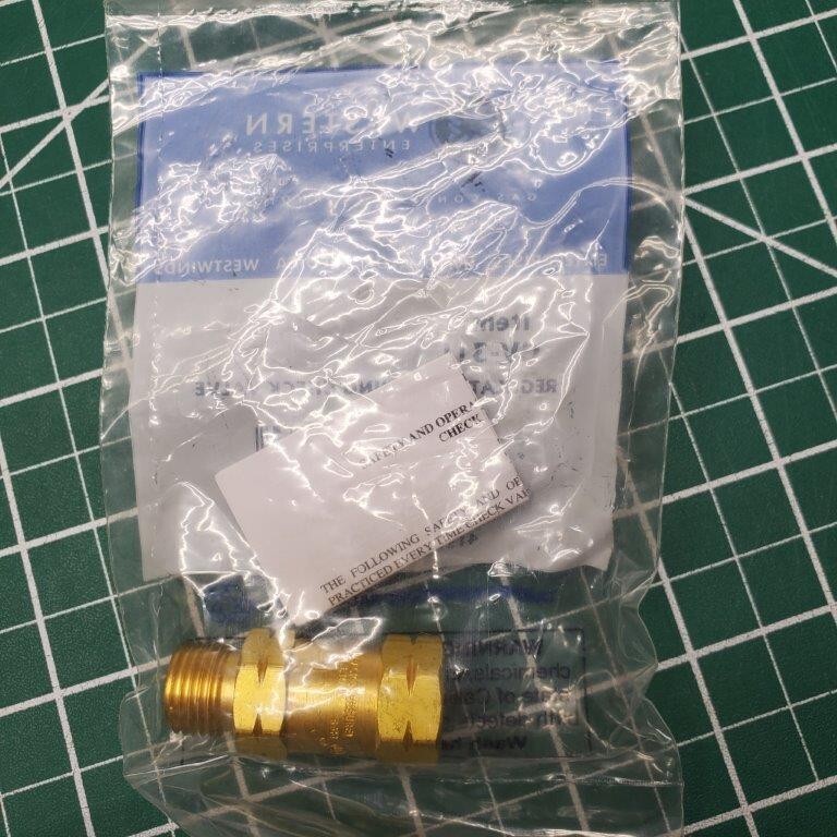 Western Enterprises CV-31L Regulator Bushing Check Valve Fuel Gas 50 ...
