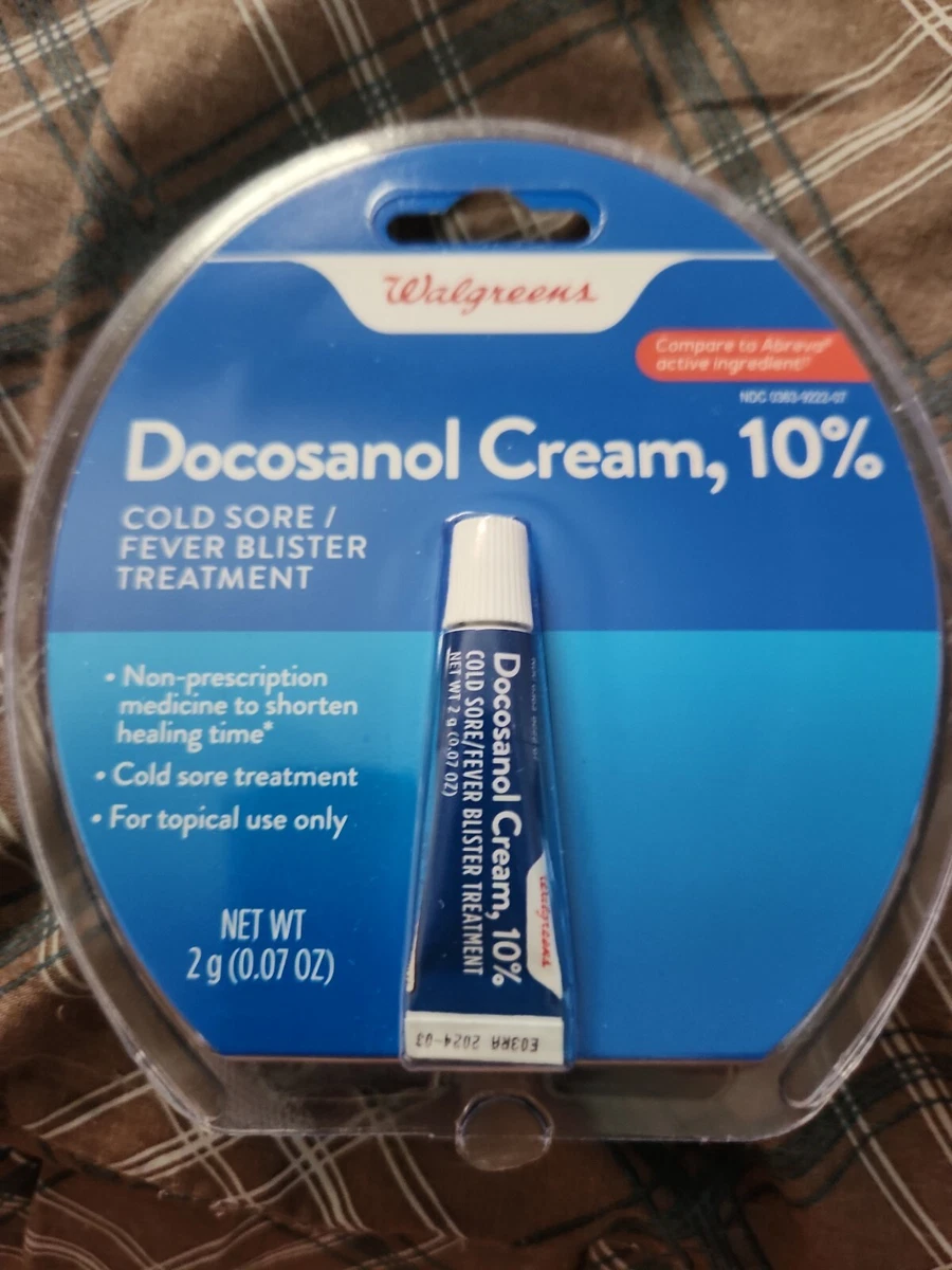 Walgreens Docosanol Cream 10% Cold Sore/Fever Blister, 01/05/2024