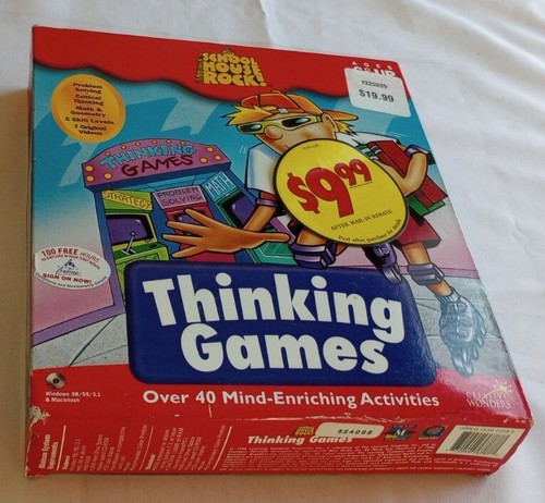 School House Rock! Thinking Games PC CD-ROM 1998 Computer Big Box ...