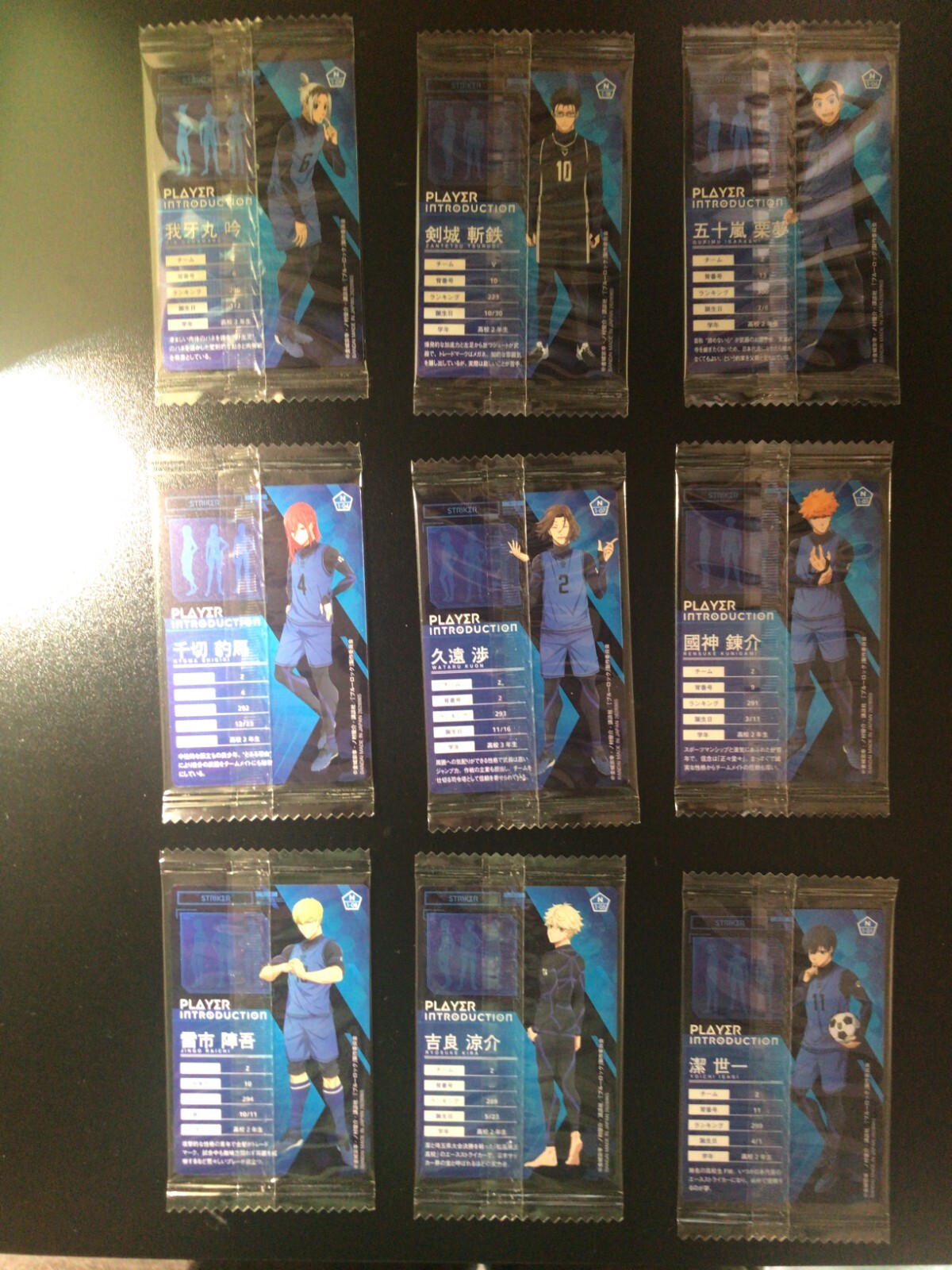Blue Lock Wafers Card 18 Normal cards complete set NEW UNOPENED ...