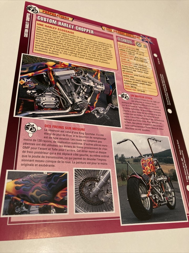 Harley Davidson 1340 Custom Chopper 1999 Motorcycle Passion Atlas | eBay