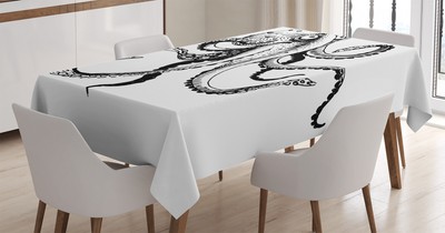 Tintenfisch Tischdecke Comic Lustige Kunst-Gekritzel | eBay