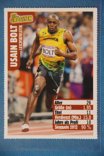 Usain Bolt- 2013 Bravo Sports card - German card - Olympic Track ...