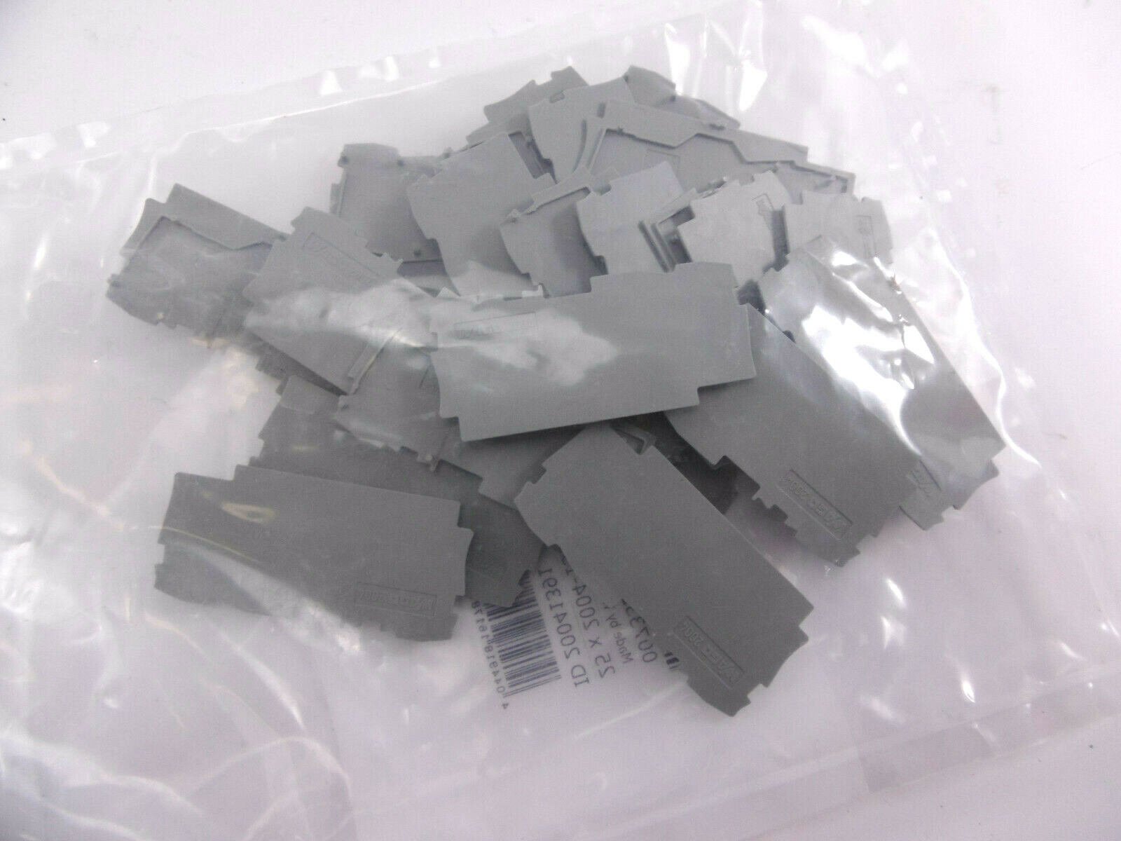 100 Stück WAGO Kontakttechnik Abschluss-u.Zwischenplatte 2004-1391 grau ...