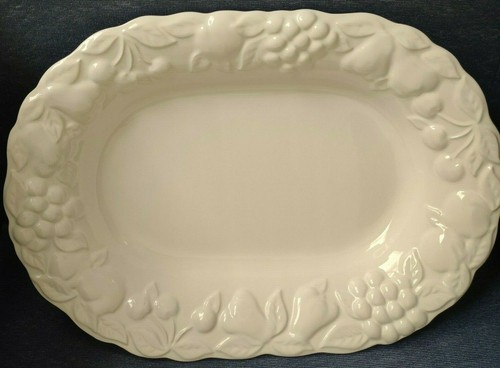 Silea ~ France ~ WHITE PORCELAIN OVAL SERVING / CENTERPIECE BOWL ...