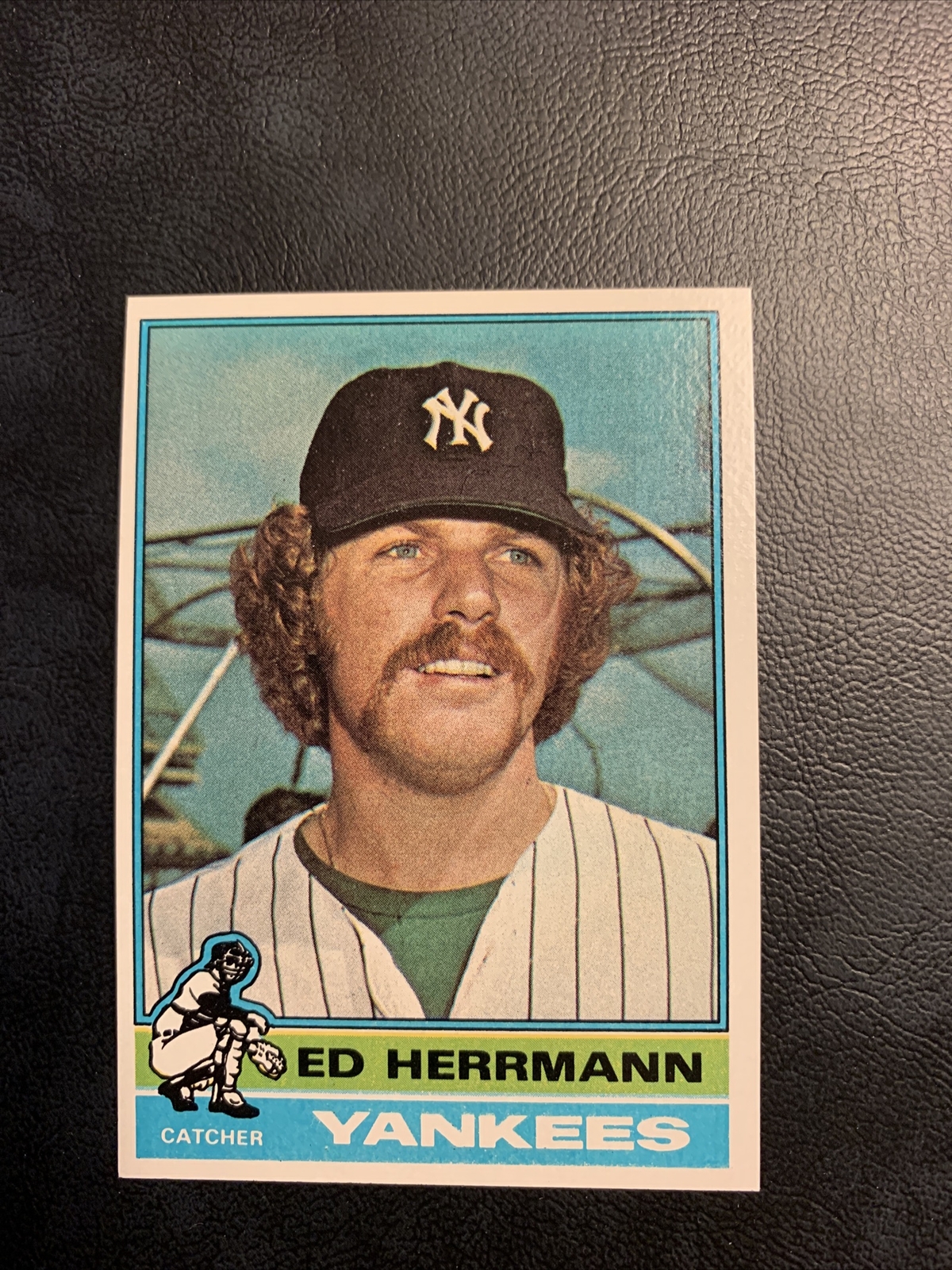 #406 Ed Herrmann New York Yankees 1976 Topps Baseball Card Cb22 | eBay