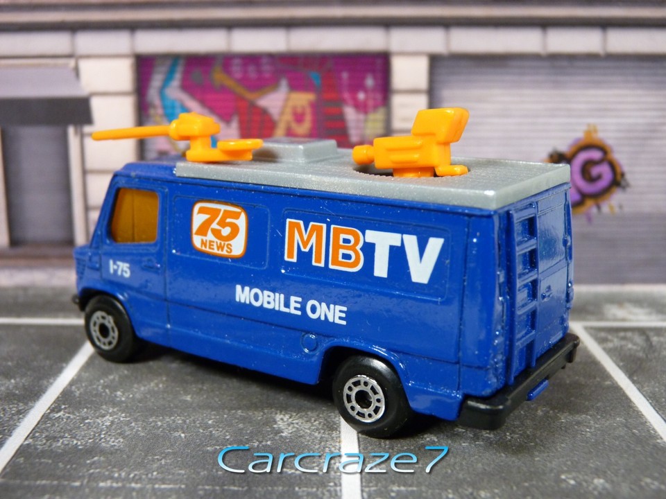 Vintage 1983 Matchbox MBTV Mobile One Blue TV News Van with Box Loose ...