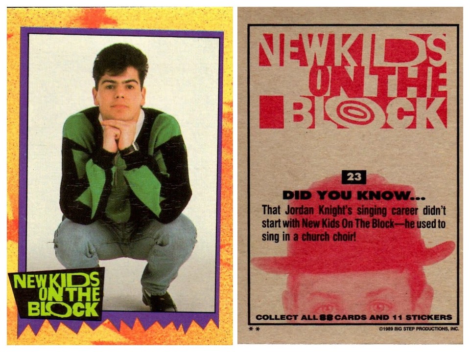 New Kids on the Block Vintage 1989 Topps Cards Big Step Productions Lot ...
