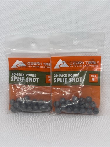 2X Ozark Trail 20 Pack Round Split Shot Weights Size 4. VMRSH-4 | eBay