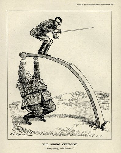 RARE WW 2 British PROPAGANDA Cartoon - HITLER - GOEBBELS "Spring ...