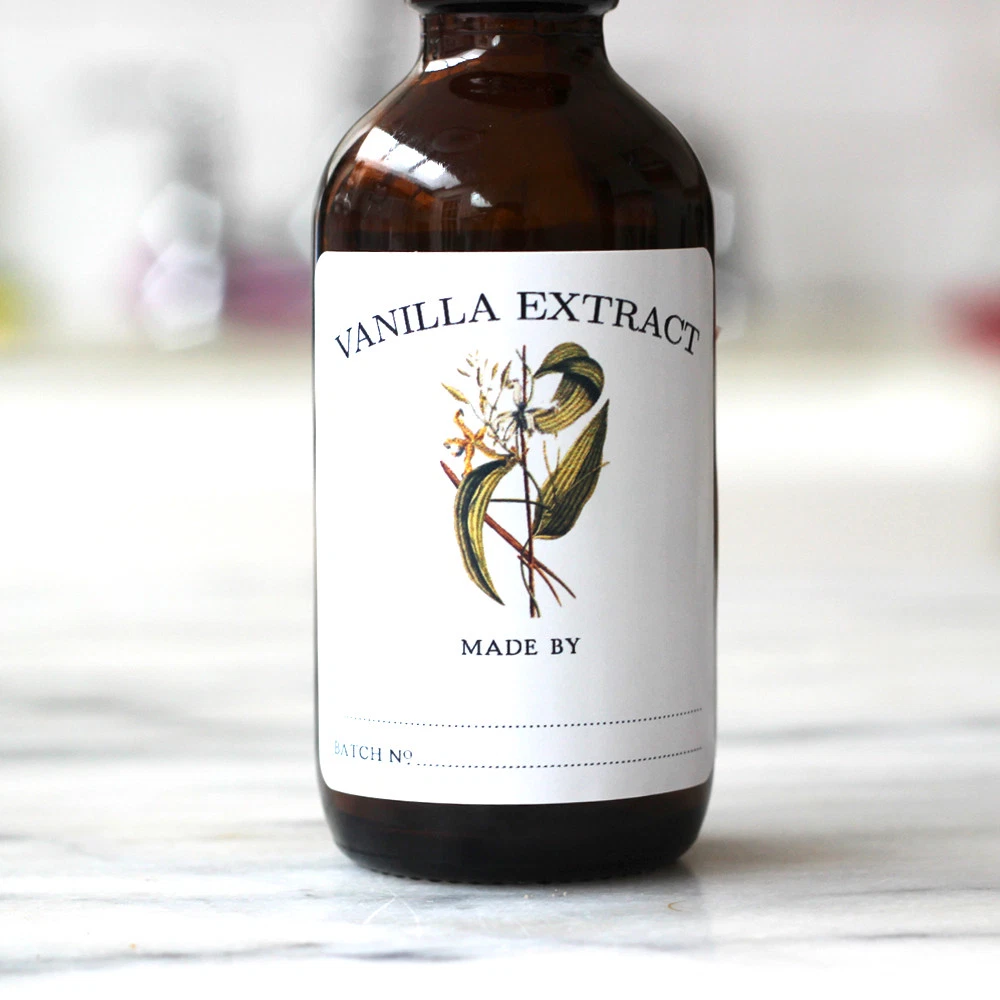 Vanilla Extract Bottle Labels