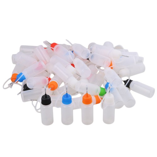 150pcs 10ml Plastic Squeezable Tip Applicator Dropper Bottle with Cap ...