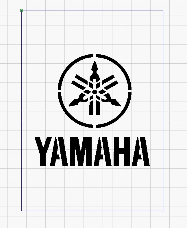 Yamaha Stencil Logo Stencil 20x5cm 'YAMAHA' Logo, 1 Piece