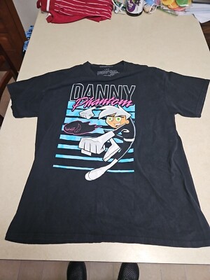 Danny Phantom T-Shirt Mens Large Black Short Sleeve Nickelodeon Cartoon ...