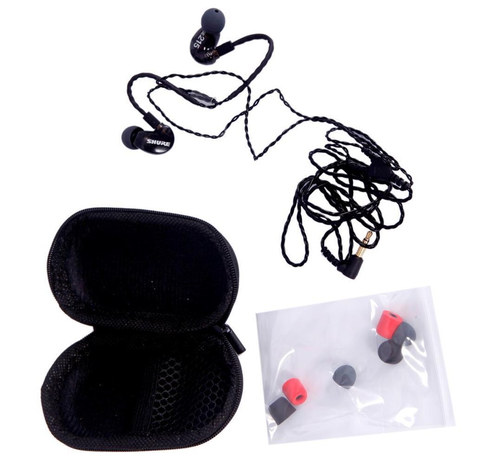 Shure SE215 In-Ear Professional Sound Isolating Headphones Wired Black ...