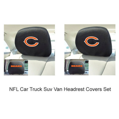 New 2pc NFL Chicago Bears Gear Car Truck Suv Van Headrest Covers Set | eBay